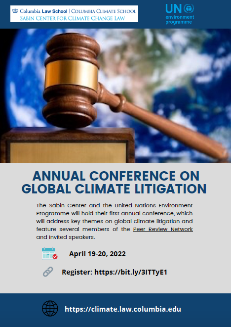 Sabin Center-UNEP Annual Conference on Global Climate Litigation ... Sabin Center-UNEP Annual Conference on Global Climate Litigation ...